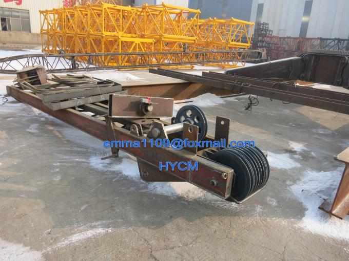 QD100 Derrick Tower Crane 10t load 18m Luffing Jib Working Test at Factory
