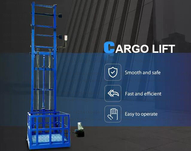Outdoor 3m to 15m Cargo Material Lift Platform Single and Double Rail