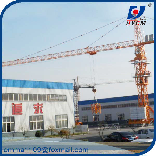 TC5010 Mobile Tower Crane 50m Working Booom and Rail Travel Base Type