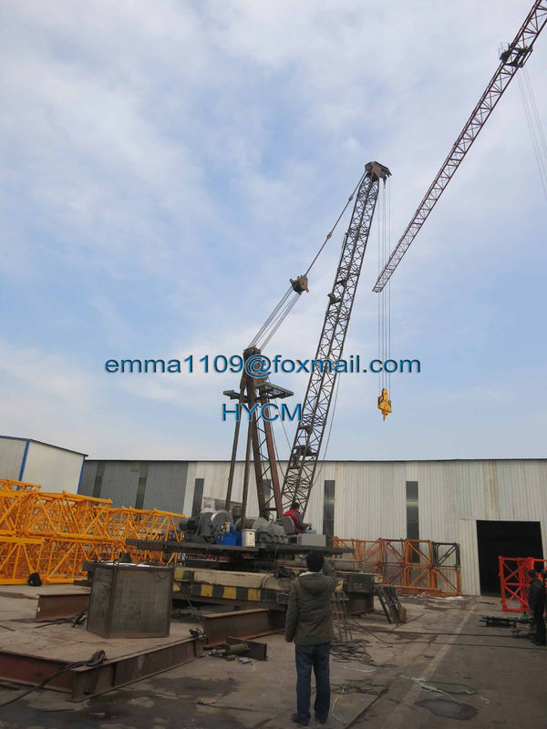 8 Tones Load Derrick Crane Fixed On Top Roof 18mts Jib Max 120 M ...