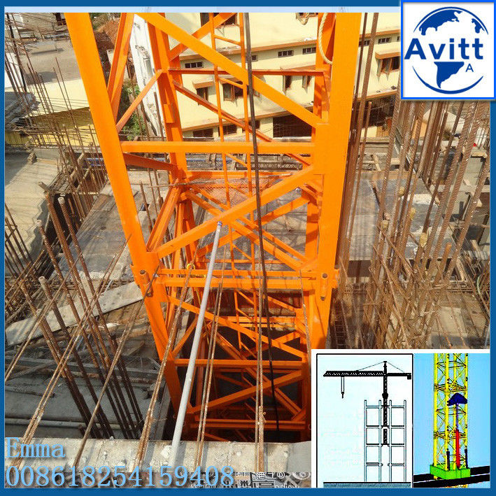 4 Tons Little Inner Climbing Tower Crane Topkit Type 47m Boom For High ...