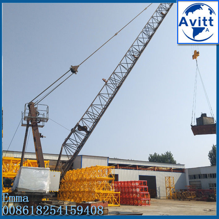 QD2420 Floor 24m Luffing Jib derrick tower crane With Leg Without Mast ...