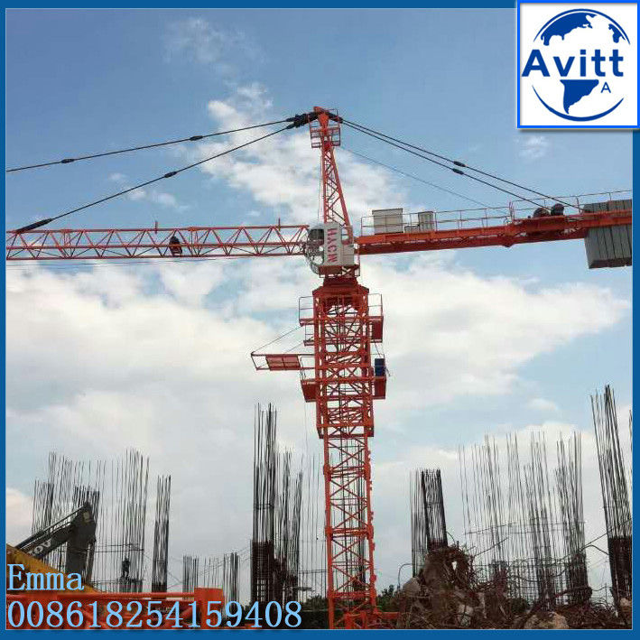 QTZ80 60m Boom Top Slewing Tower Crane 6 Tons Load With 2.8m Zoomlion ...