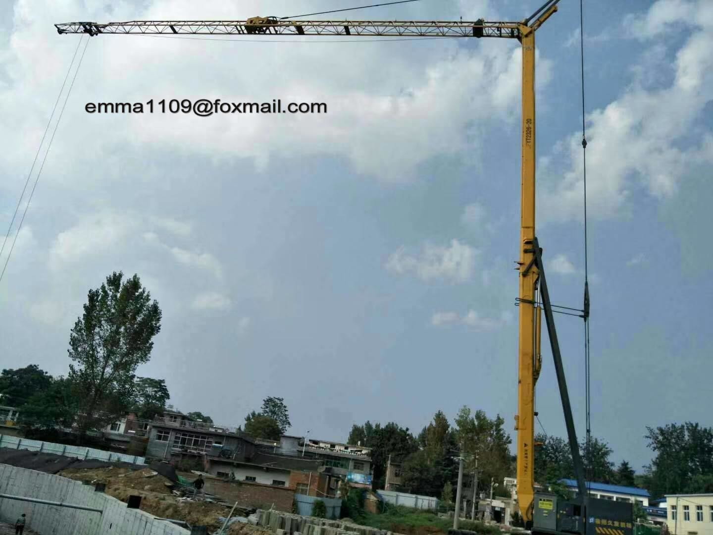 2000kg Moving Self Erect Crane Tower 20meter Height For 2 Layer Building