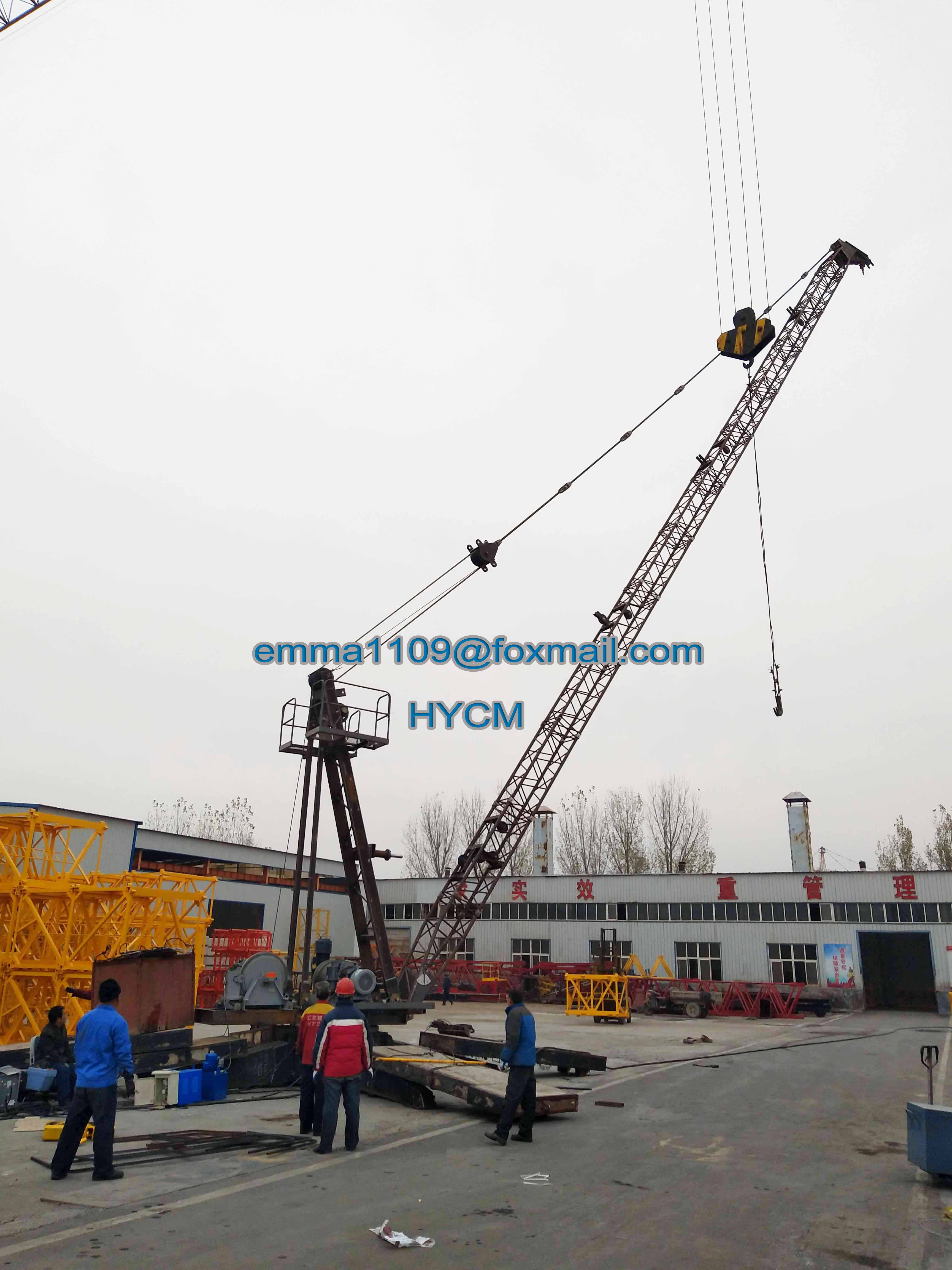 3 Tons Load 24 Meters Boom derrick crane for sale For 120m Building