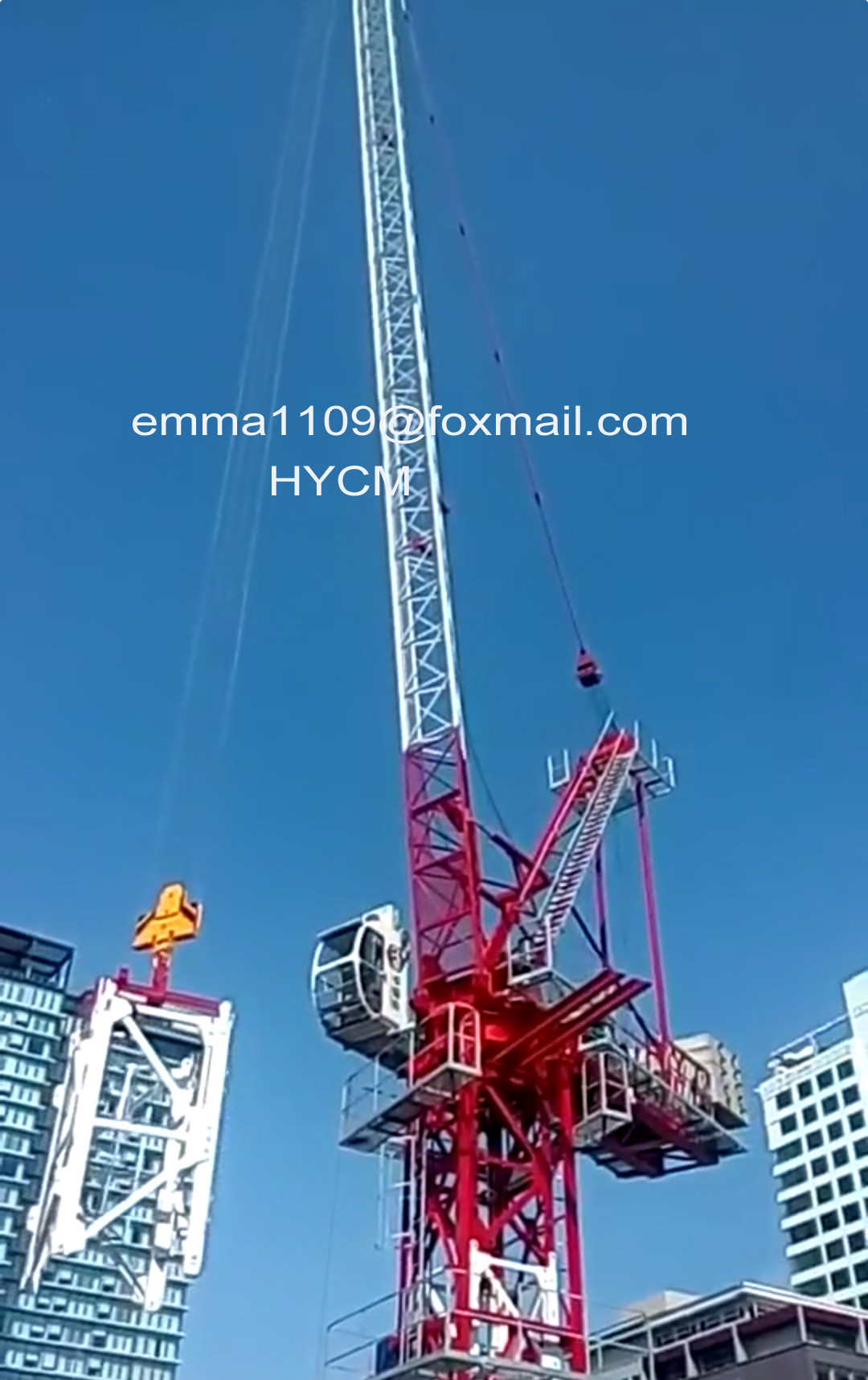 D4522 45m Boom Luffing Jib Tower Crane 6T Load Split Mast Save Containers