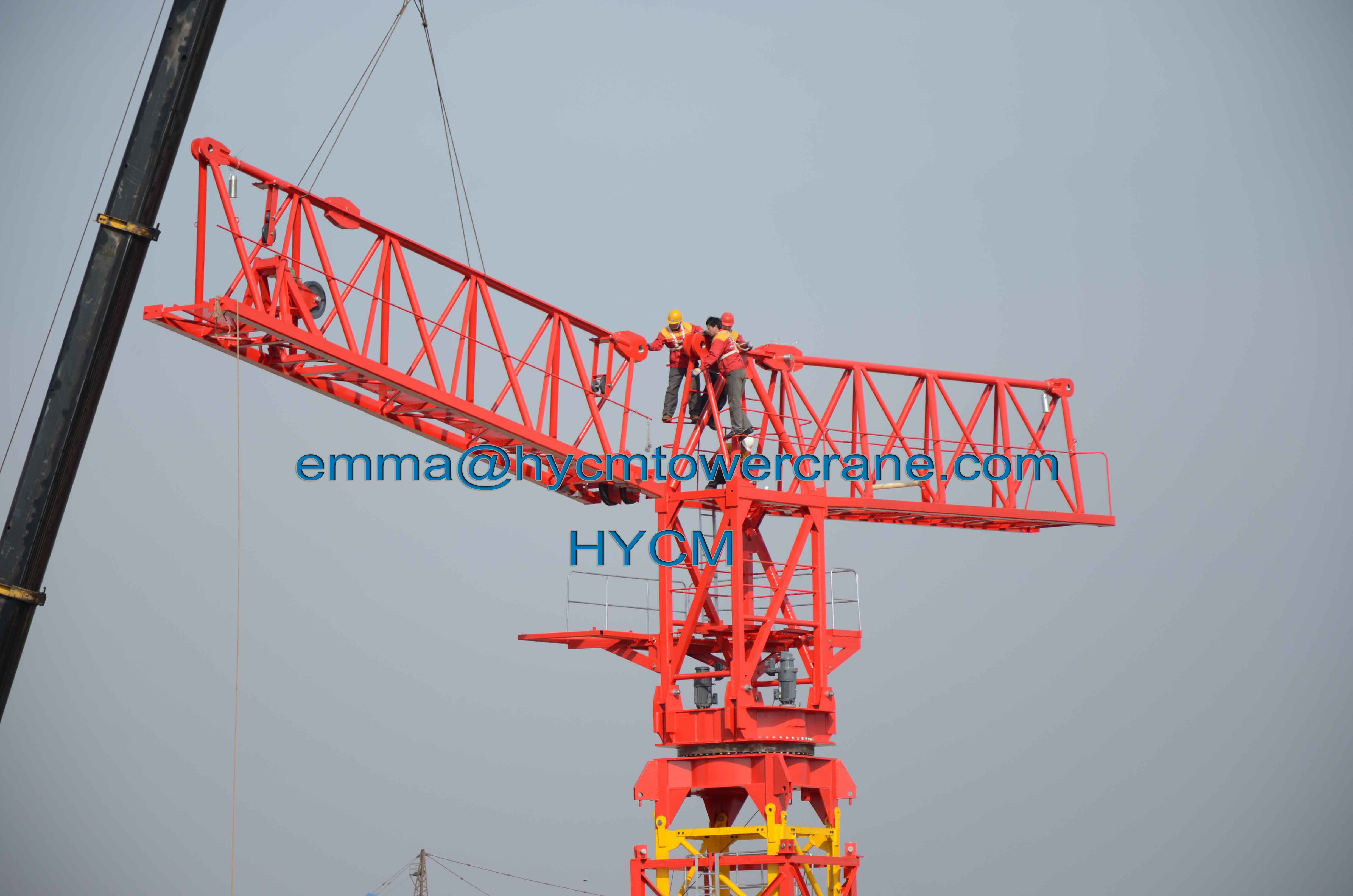 QTP7532 Flat Top Tower Crane External Climbing Type 3M Potain Mast Section