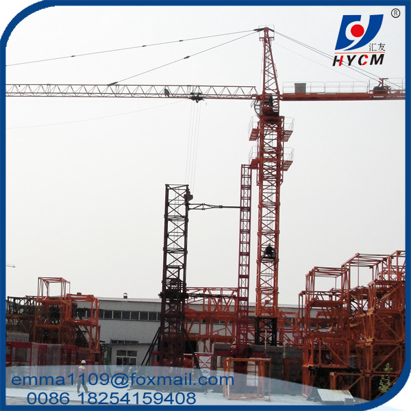 6t QTZ6012 Self Climbing Topkit Tower Crane 60mts Boom with Tower Head