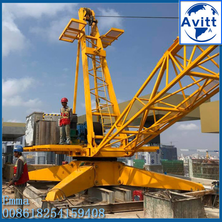 6tons Luffing Jib Derrick Crane for 10t Internal Tower Crane Dismounting