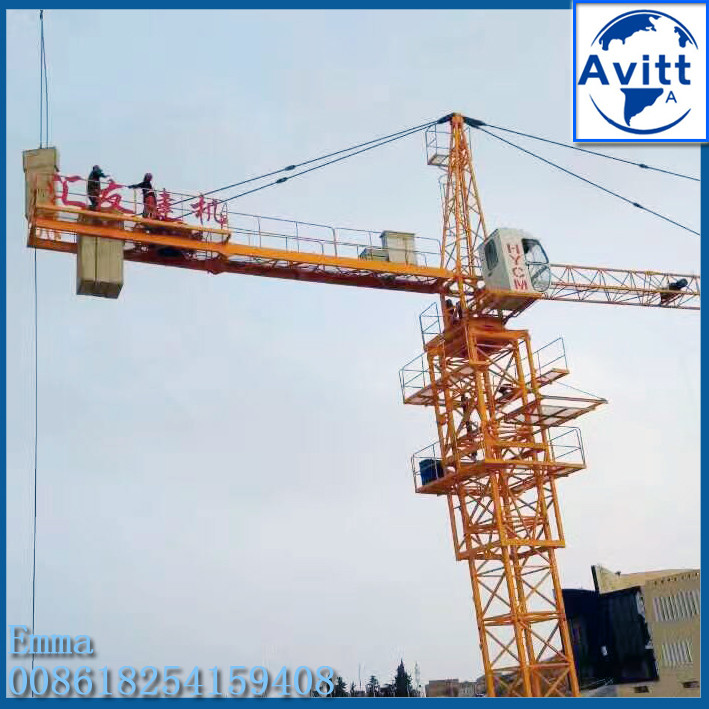 4T TC5010 Hydraulic Telescopic Tower Crane Top-slewing Types Equipment