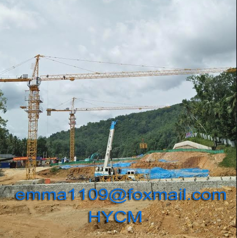TC5015 Tower Crane Hammerhead type Jib length 50 meters Tip load 1.5 tons